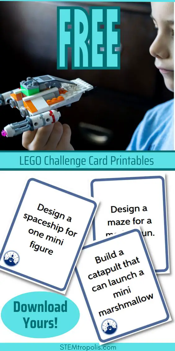 Lego Challenge Cards Free Printable - STEMtropolis
